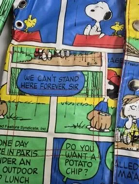 Jackets & Coats | Vintage Peanuts Comic Stripe Red Kids Raincoat Snoopy ...